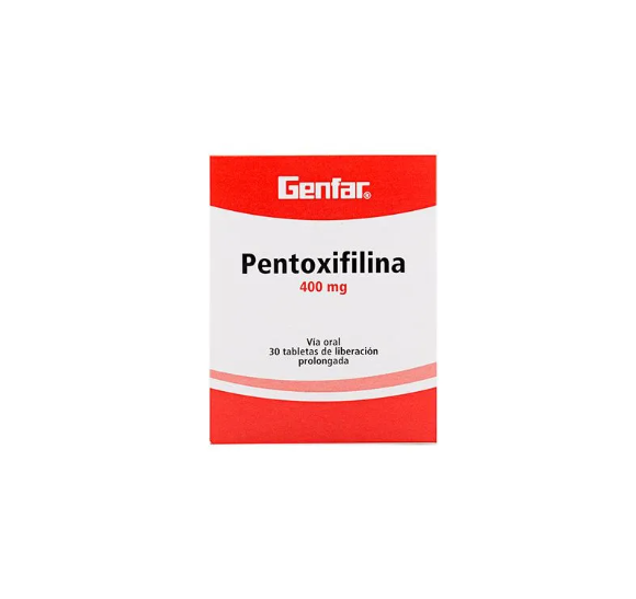 PENTOXIFILINA GENFAR TABLETAS DE 400 MG CAJA CON 30 UNIDADES | PICS