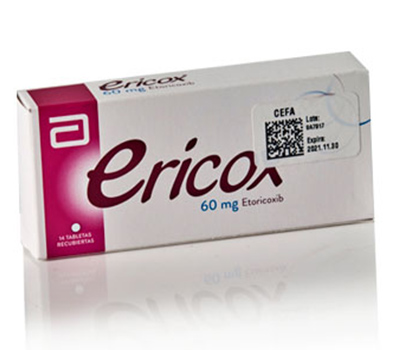 ERICOX 60 mg x 14 TABLETAS
