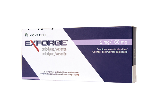EXFORGE 5 MG/160 MG X28 TABLETAS VIA ORAL