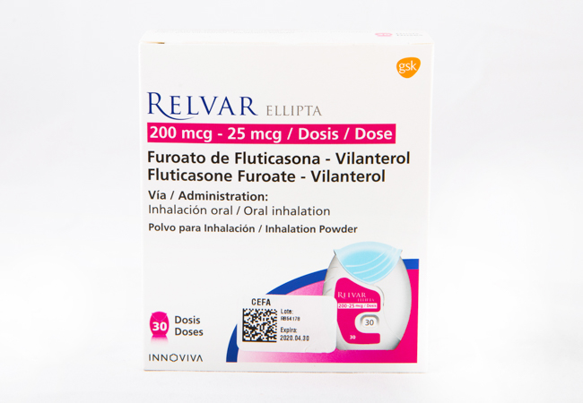 RELVAR ELLIPTA INH 200MCG/25MCG SPRAY VIA ORAL