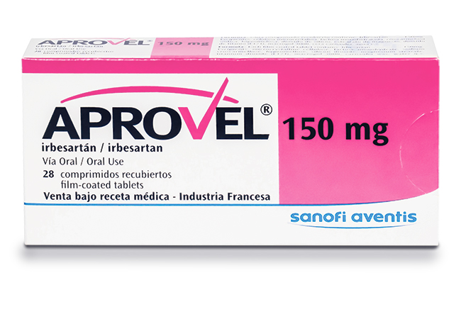 APROVEL 150 MG TABLETAS VIA ORAL