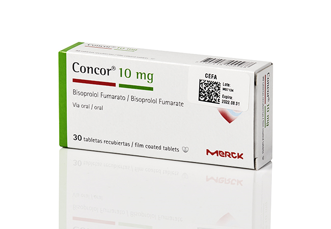 CONCOR 10MG TABLETAS VIA ORAL