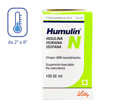 HUMULIN N 100U FRASCO 10 ML INYECTABLE