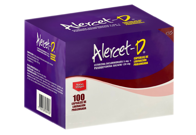 ALERCET D 5 mg / 120 mg CÁPSULAS VÍA ORAL