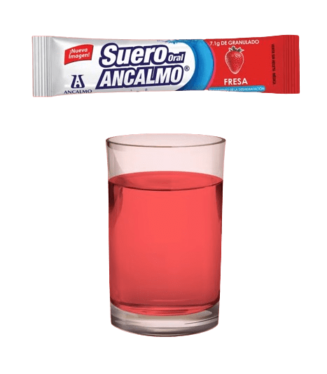 ANCALMO SUERO SABOR FRESA 8 SOBRES