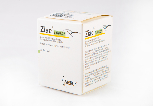 ZIAC 5.0/6.25MG TABLETAS VIA ORAL