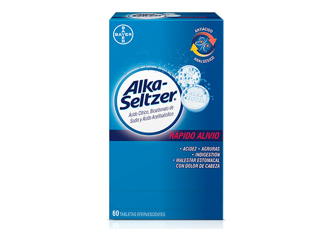 ALKA SELTZER TABLETAS EFERVESCENTES VIA ORAL