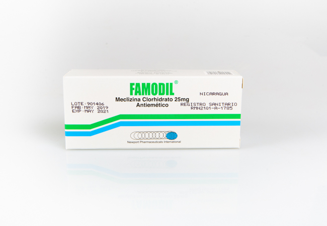 FAMODIL 25 MG TABLETAS VIA ORAL