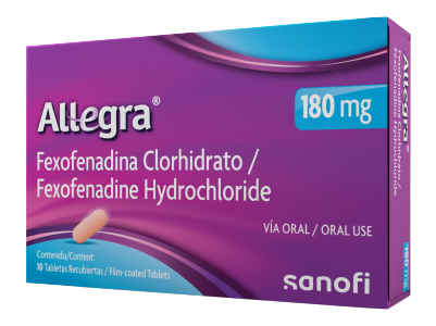 ALLEGRA 180 MG TABLETAS VIA ORAL