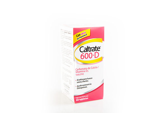 CALTRATE D 600MG/400UI TABLETAS VIA ORAL