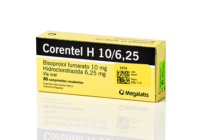 CORENTEL H 10/6,25MG TABLETAS VIA ORAL