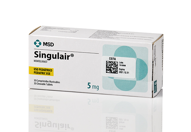 SINGULAIR 5 MG TABLETAS VIA ORAL