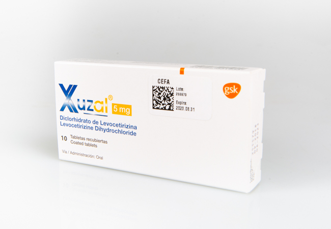 XUZAL 5 MG TABLETAS VIA ORAL