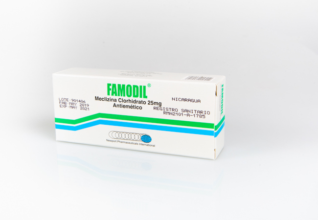 FAMODIL 25 MG TABLETAS VIA ORAL