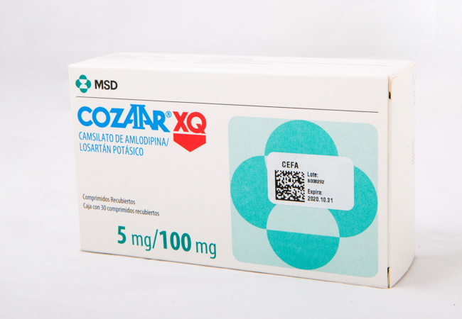 COZAAR XQ 5MG/100MG TABLETAS VIA ORAL