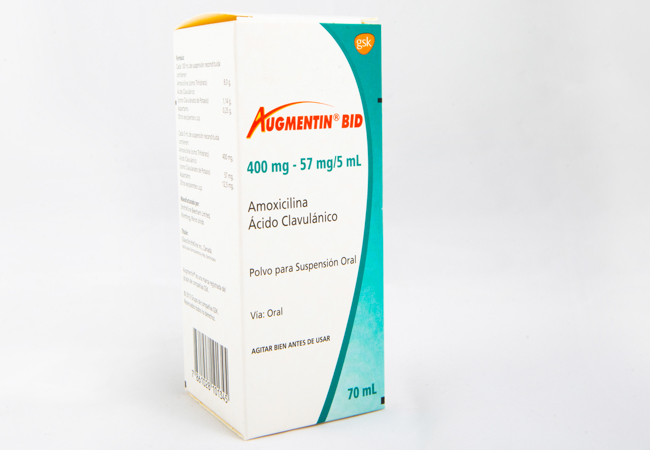 AUGMENTIN BID SUSP 400MG/5ML 70 ML JARABE VIA ORAL