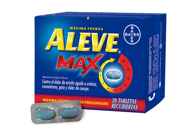 ALEVE MAX 550 MG TABLETAS VIA ORAL