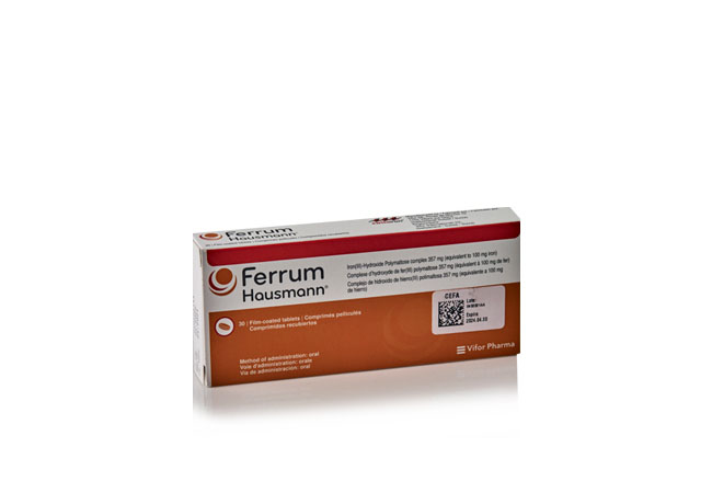 FERRUM HAUSMANN 100 MG TABLETAS RECUBIERTAS