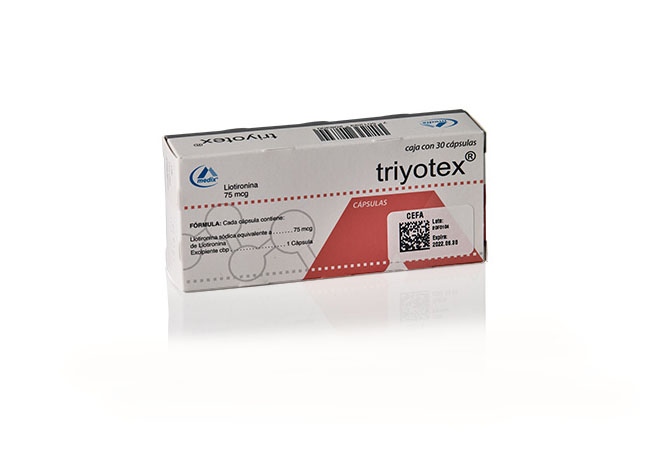 TRIYOTEX 75 mcg x 30 CAPSULAS