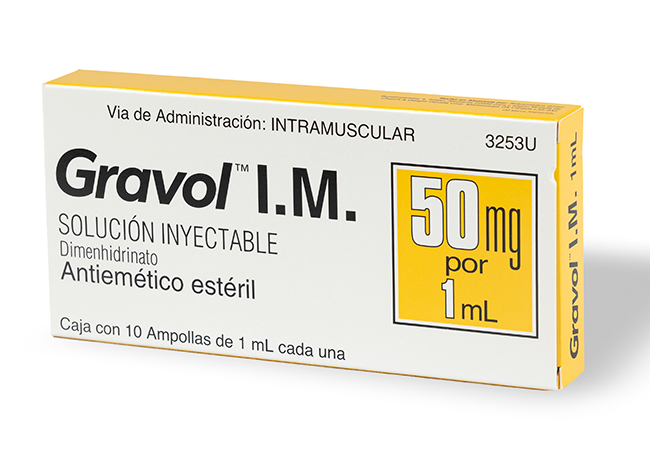 GRAVOL 50 MG AMPOLLA INYECTABLE
