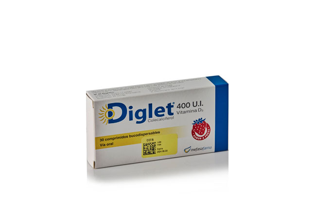 DIGLET 400 UI VITAMINA D COMPRIMIDOS VÍA ORAL