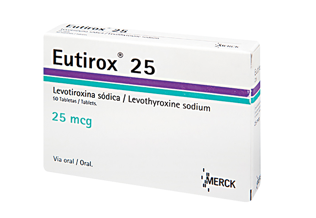 EUTIROX 25 MCG TABLETAS VIA ORAL