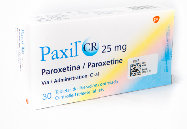 PAXIL CR 25 MG TABLETAS VIA ORAL