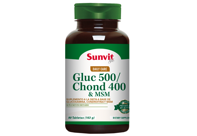 SUNVIT LIFE GLUC 500 / CHOND 400 & MSM 90 TABLETAS