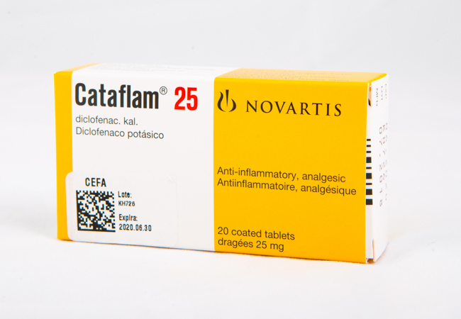 CATAFLAM 25 MG TABLETAS VIA ORAL