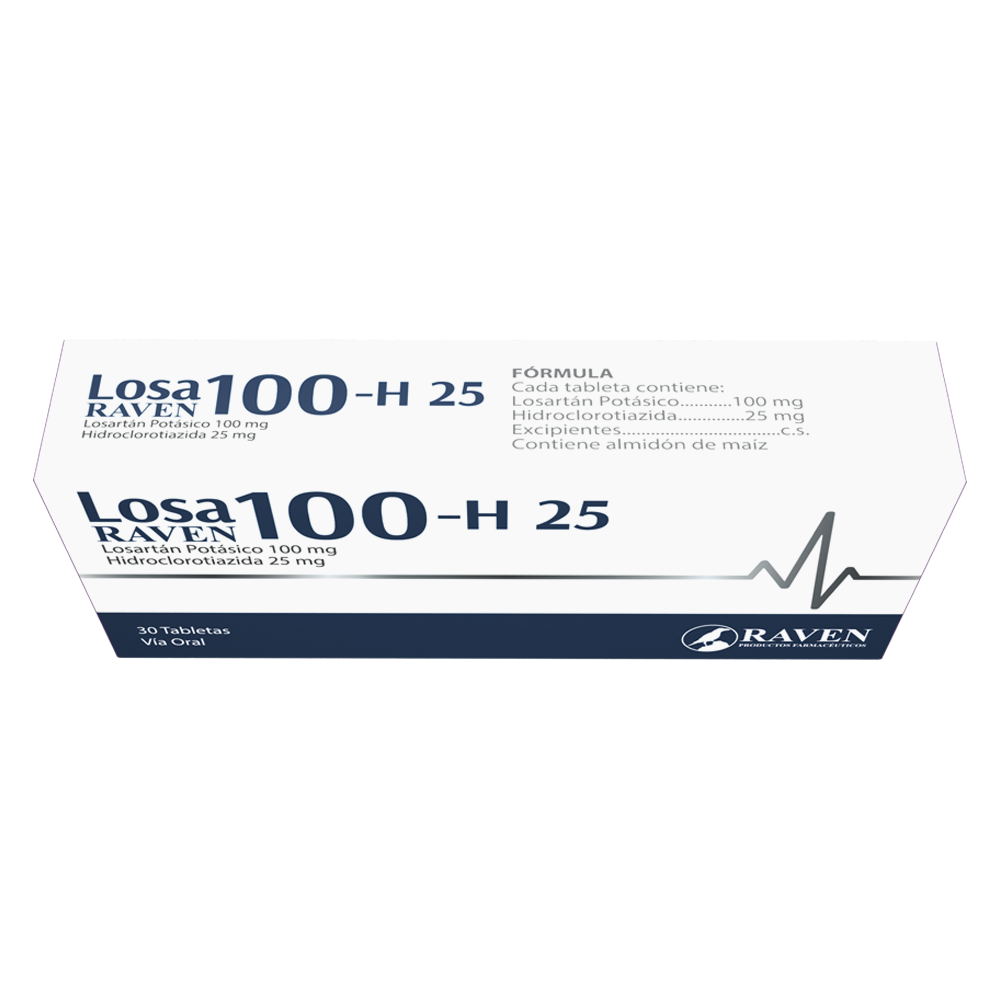 LOSARAVEN 100H/25MG TABLETAS VIA ORAL