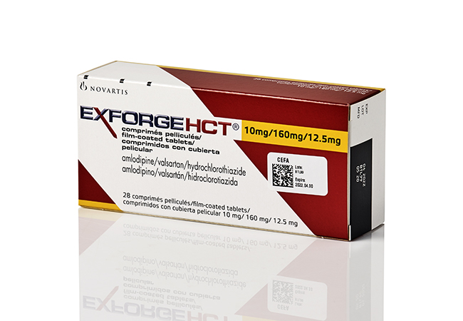 EXFORGE HCT 10/160/12.5 MG TABLETAS VIA ORAL