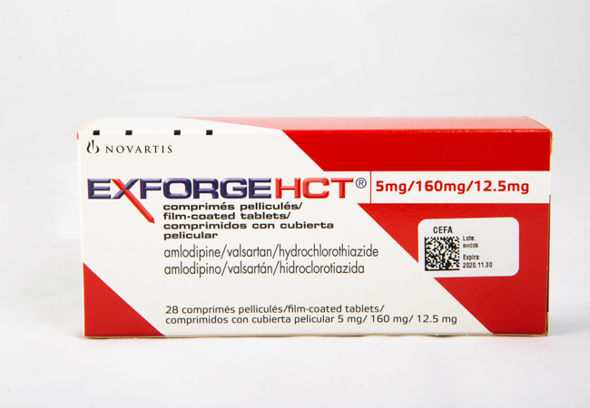 EXFORGE HCT 5MG/160MG/12,5MG TABLETAS VIA ORAL