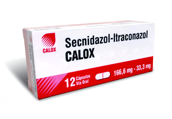 SECNIDAZOL-ITRACONAZOL CALOX 12 CÁPSULAS