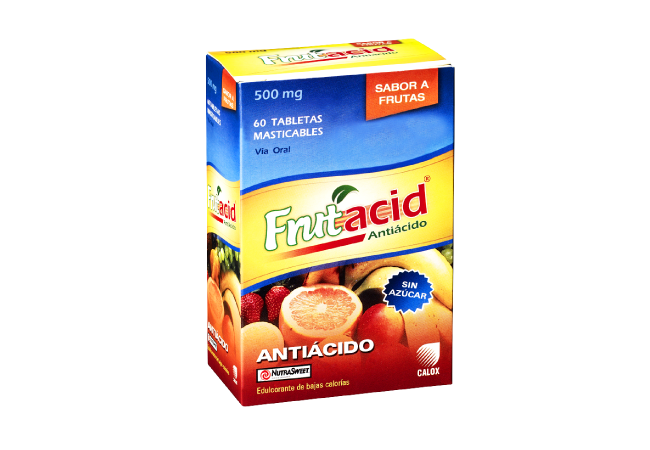 FRUTACID 500 MG TABLETAS MASTICABLES