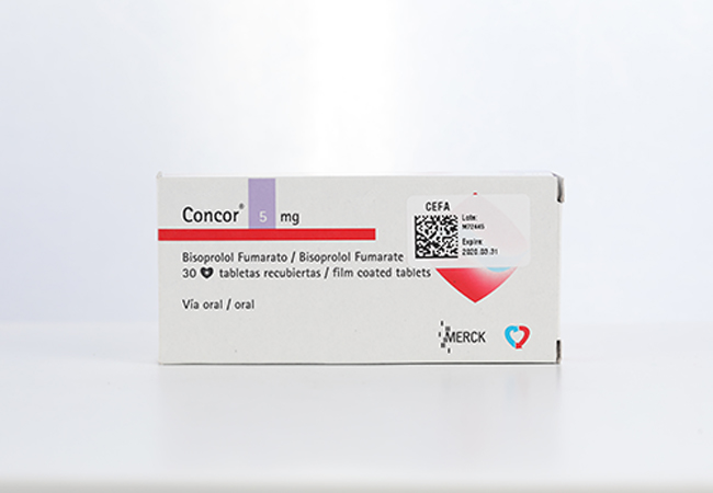 CONCOR 5 MG TABLETAS VIA ORAL