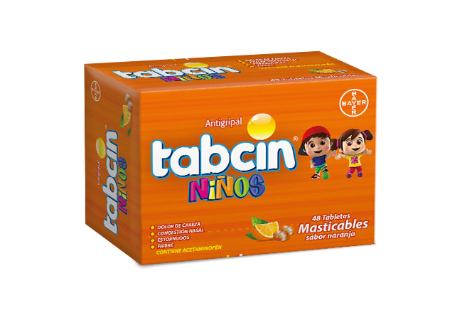 TABCIN NIÑOS TABLETAS MASTICABLES VIA ORAL