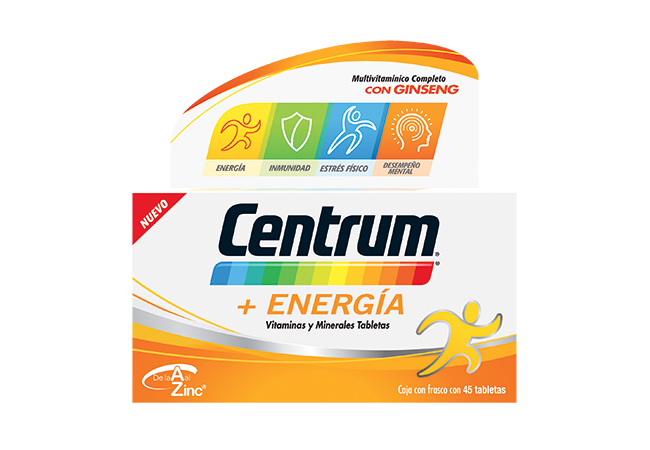 CENTRUM + ENERGÍA 45 TABLETAS VIA ORAL