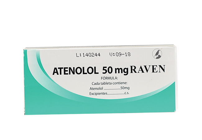ATENOLOL RAVEN 50 MG TABLETAS VIA ORAL