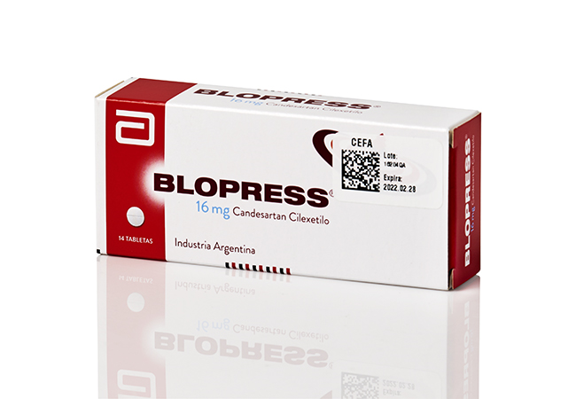 BLOPRESS 16MG TABLETAS VIA ORAL