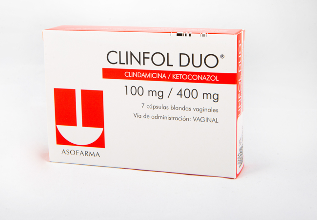 CLINFOL DUO 100 MG/400 MG OVULOS VAGINAL