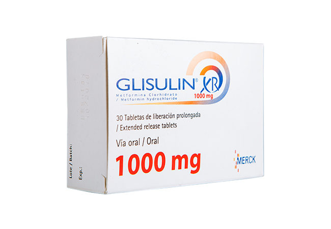 GLISULIN XR 1000 MG TABLETAS VIA ORAL
