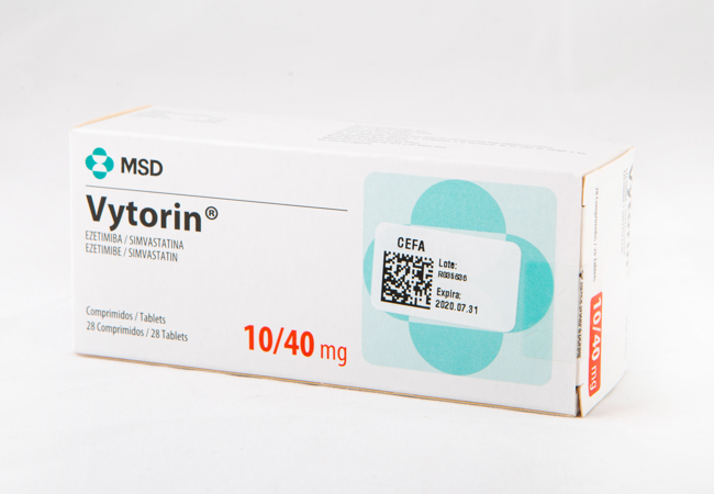 VYTORIN 10MG/40MG TABLETAS VIA ORAL