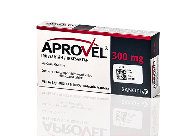 APROVEL 300 MG TABLETAS VIA ORAL