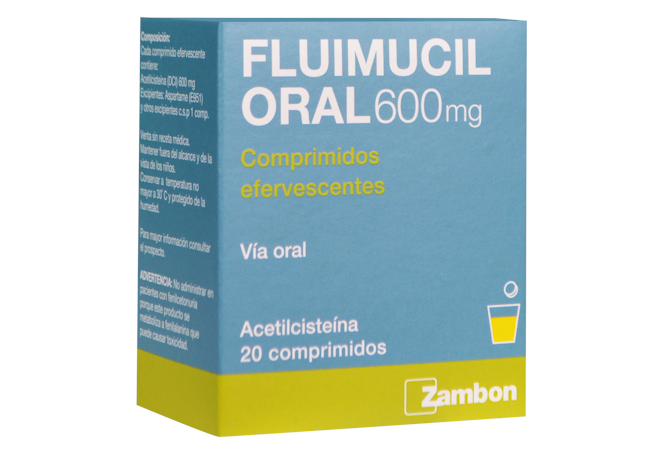 FLUIMUCIL EFERVECENTE 600 MG TABLETAS VIA ORAL