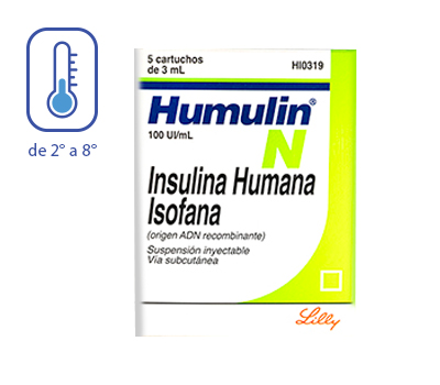 HUMULIN N 100U/ml 3 ml 5 CARTUCHOS