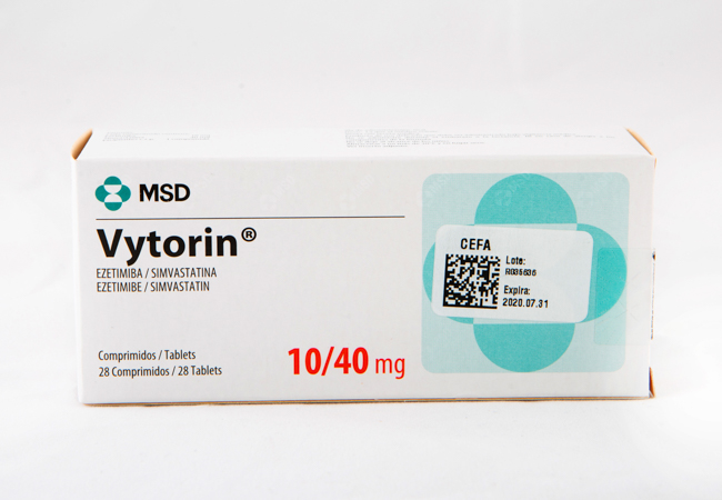 VYTORIN 10MG/40MG TABLETAS VIA ORAL
